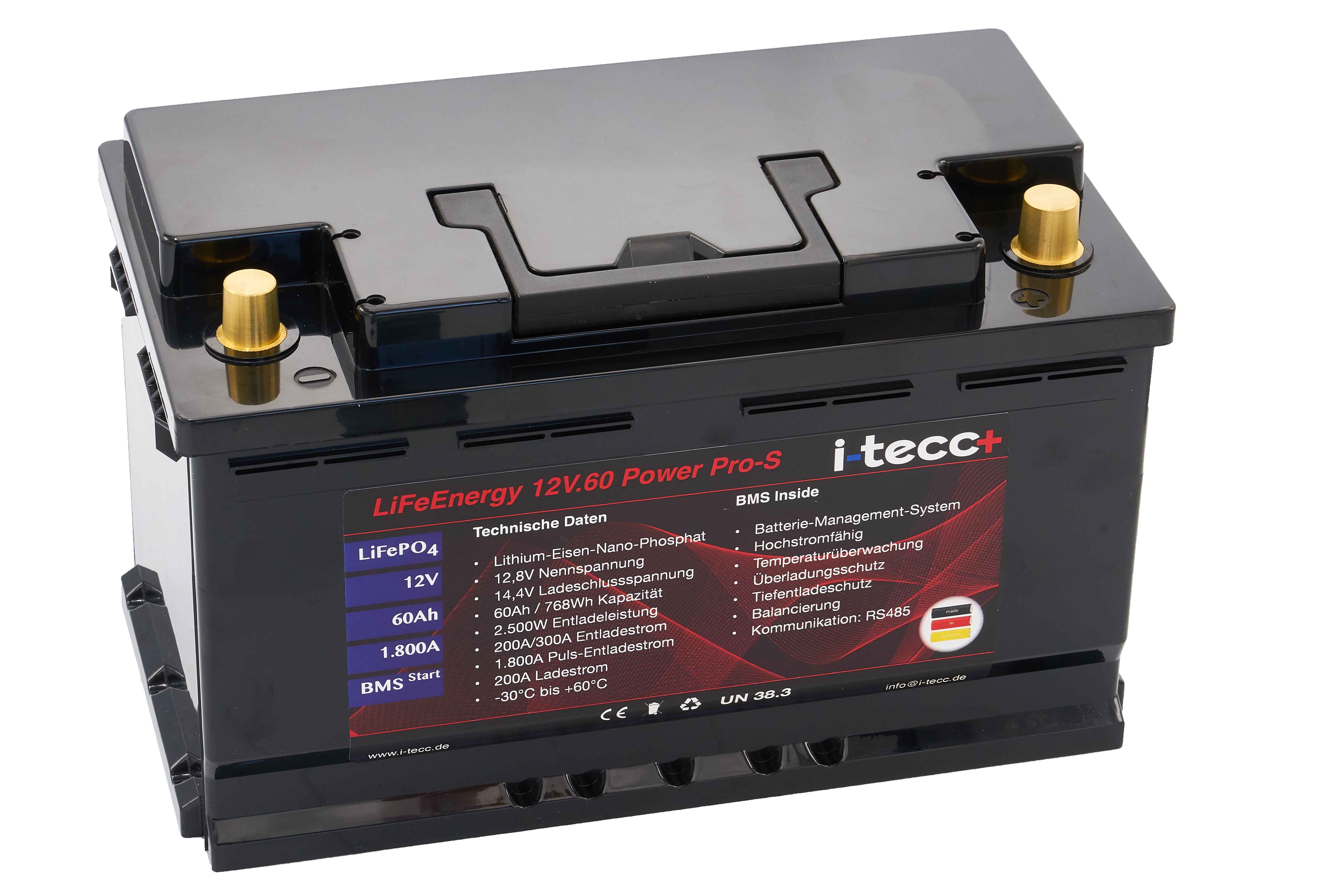 LiFePO4 Akku LiFeEnergy 12V 60Ah inkl. BMS | i-tecc LiFeEnergy